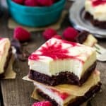 Raspberry Cheesecake Brownies - Sugar Spun Run